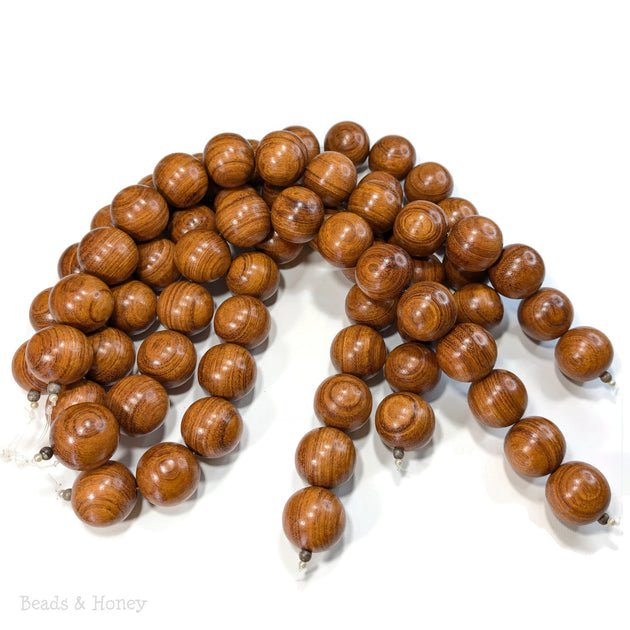 Bayong Wood Beads Round 30mm (8-Inch or 16-Inch Strand) – Beads and Honey