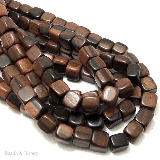 Ebony Wood Light Brown Cube 10mm (Full Strand) – Beads and Honey