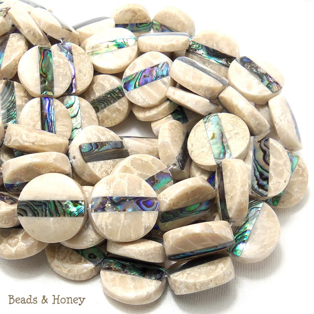 Mactan Stone Inlaid Abalone Shell Circle 22mm (2pc) – Beads and Honey