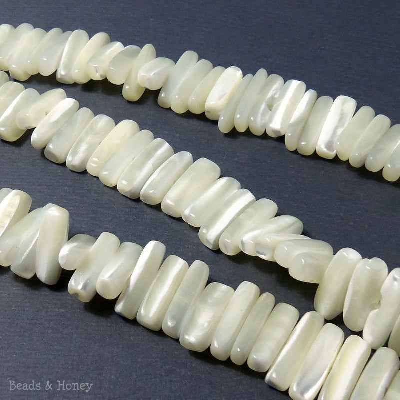 White Troca Shell Hawaiian Chip/Bar 5x13mm (Half Strand) – Beads and Honey